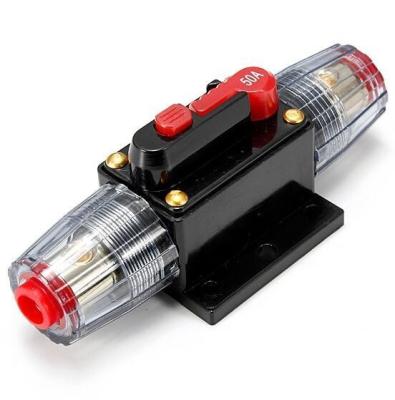 China 50a 50amp Car Audio Mini Circuit Breaker Inline Fuse Holder For 12v System Protection for sale