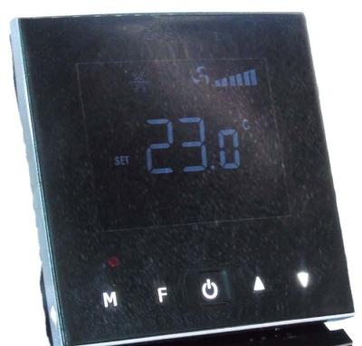 China LCD Display 3 Speed Fan Coil Thermostat For air conditioning cooling heating for sale