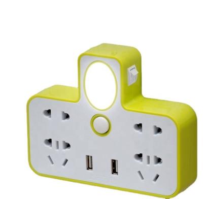 China Hot Sale Converter USB Conversion socket With Night Light With Switch export to South America, Middle East and Africa for sale