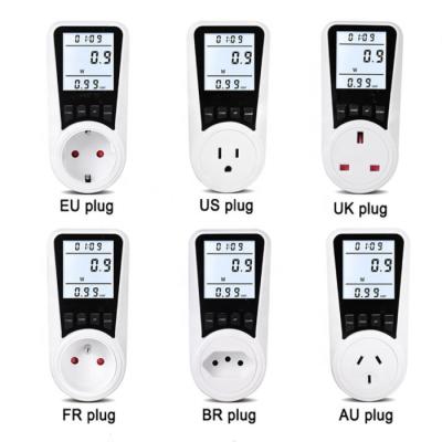 China 2021 Hot Sale LCD energy meter power Monitor Socket Kilowatt Wattage Voltage AMP Multimeters for sale