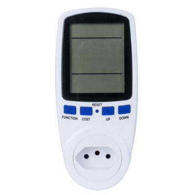 China Factory Price Power Energy Meter Voltage Amps Electricity Usage Monitor Socket with Digital Big LCD Display for sale