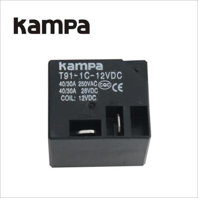 China 12v 30a 1no 1nc Pcb Power Relay , T91 Sugar Cube Relay for sale