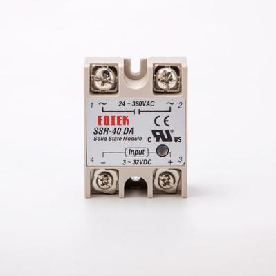China SSR-40DA 40A 3-32V DC TO 24-380V AC SSR 40DA relay solid state Plastic Cover Case Factory Directly SSR-40DA for sale