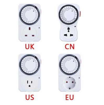 China Kitchen 24 Hour Cyclic Digital Timer Switch Outlet Loop Universal Socket Mechanical for sale