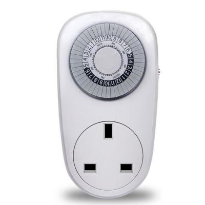 China 24 Hours Programmable Mechanical Mini UK Plug Timer Switch 230V Energy Saver for sale