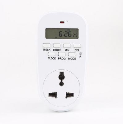 China universal EU Plug Digital Display Energy Saving Programmable Electronic Socket Timer Setting of Clock/ On/ Off Time for sale