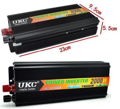 China Power Inverter 2000W power inverter Car Vehicle USB DC 12V to AC 220V Adapter Converter Black for sale