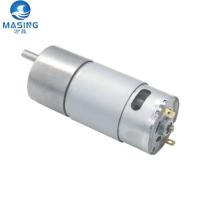 China CW&CCW 12Volt High Torque Low Speed Rpm 37mm Dc Geared Motor 555 For Robot And Electric Curtain for sale