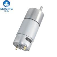 China CW&CCW 12Volt High Torque Low Speed Rpm 37mm Dc Geared Motor 555 For Robot And Electric Curtain for sale