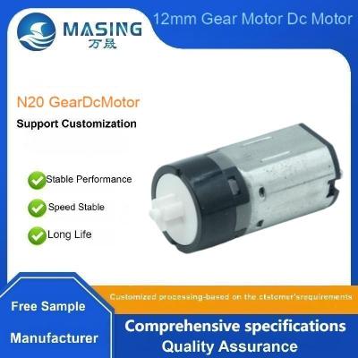 China Factory Low RPM Small Electric Brush Gear Motor 3.7V 6V 12V N20 Planetary Gearbox for sale