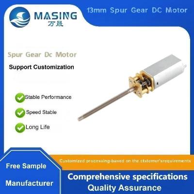China 3v Dc Gear Motor Manufacturers FF-050 High Speed Long Shaft Of The Screw Rod 12 Volt Gear Reduction Motor for sale