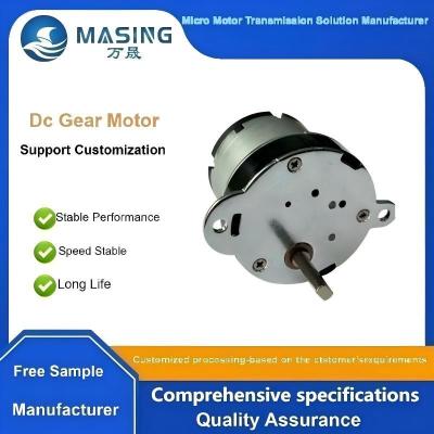 China Micro low Gear Motor Dc 12v 10rpm High Torque Metal Gears Diameter 40mm Gearbox For Vending Machines for sale