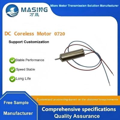 China DC 3.7V-4.2V 0720 Micro Coreless Motor With Propeller Torque High Speed Motor Small DC Motor For RC Drone And Toys for sale