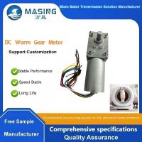China 58mm Worm Gear Reduction Motor Intelligent Valve Pet Feeder Intelligent Cat Litter Machine Motor Electric Door Lock Motor 24V for sale
