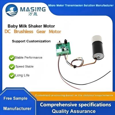 China Dc Brushless Gear Motor 12v  Low Rpm And High Torque 37mm Gearbox Motor For Baby Milk Shaker Motor for sale
