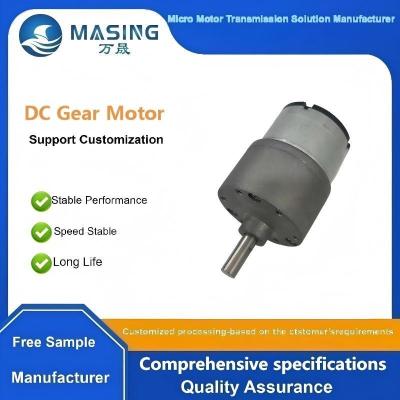 China 37mm High Torque Low Rpm Metal Gears 24v 12v Dc Gear Motor 300rpm 100rpm 60RPM Gear Motor For Robot for sale