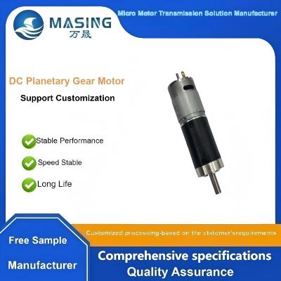 China High Torque 12V DC Geared Motor 100RPM 28mm Planetary Gearbox For Commercial Food Machine Conveyor Belt Drive OEM Custom for sale