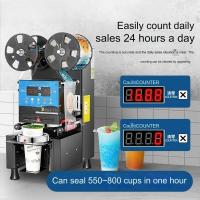 China Food Beverage Shops Beverage Sealing Machine 220V 110V Intelligent Automatic Sealing for sale