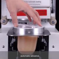 China Powerful Electric Cup Sealing Sealer Machine for Milk Tea and Beverages 90/95mm 35 KG for sale