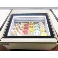 China Tea Restaurant Equipment Multi-Flavors Commercial Horizontal Ice Cream Display Cabinet for sale
