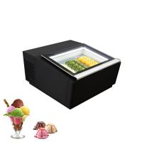 China Stainless Steel Desktop Refrigerated Ice Cream Display Cabinet for Buffet and Dessert Shop for sale