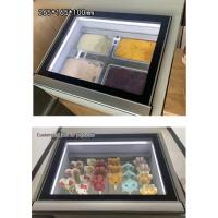 China Stainless Steel Desktop Refrigerated Ice Cream Display Cabinet for Buffet and Dessert Shop for sale