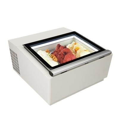 China Low Noise 44KG Small Type Gelato Freezer Ice Cream Display for Commercial Catering for sale