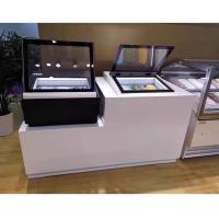 China Multi-Flavor Gelato Refrigerated Cabinet with Stainless Steel Body and Anti-Fog Glass for sale