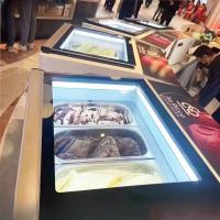 China Flavorful Multi-Flavors 10L Capacity Portable Mini Ice cream Display Freezer Showcase for sale