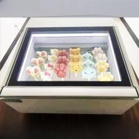 China Flavorful Multi-Flavors 10L Capacity Portable Mini Ice cream Display Freezer Showcase for sale