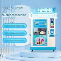 China Fully Automatic Three-Flavor Soft Ice Cream Machine with 280 Cup Capacity 2000w Power for sale