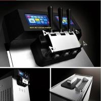 China Commercial Table Top Soft Serve Ice Cream Machine with Three Flavors and Air Pump for sale