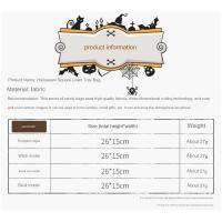 China Witch Pumpkin Halloween Theme Linen Handbag 27g Candy Bag for Small Gifts 26*15cm for sale