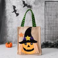 China Halloween Bags Candy Handbag Linen 27g Small Gifts Bag Witch Pumpkin for Everyone for sale