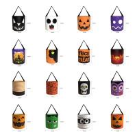 China LOGO Printed LED Light Halloween Pumpkin Tote Bag for Kids Trick Or Treat Candy Bucket for sale