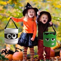 China Kids Halloween Trick Or Treat Candy Bucket Bag with LOGO Printing and Customized Design for sale