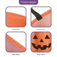 China Silk Screen Printed Halloween Candy Bag with LED Light and Natural Cotton Fabric for sale