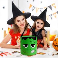 China Natural Cotton Fabric Halloween LED Light Pumpkin Bucket for Other Household Products for sale
