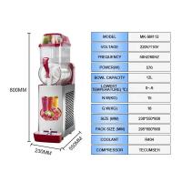 China Industrial Size 620*670*840mm Automation Slush Machine with 2 Tank Slush Ice Machine for sale