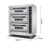 China Suitable for Baking Bread Cake Pizza 3-layer 6-tray Electric Heating Commercial Oven for sale