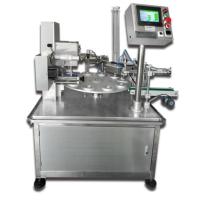 China Hot Stamping Ribbon Printing Bubble Tea Cup Sealing Machine with 20pcs/min Max Speed for sale