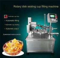 China Hot Stamping Ribbon Printing Bubble Tea Cup Sealing Machine with 20pcs/min Max Speed for sale