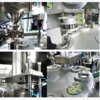China Hot Stamping Ribbon Printing Bubble Tea Cup Sealing Machine with 20pcs/min Max Speed for sale