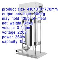 China Sainless Steel 30L Sausage Stuffer Filling Machine 260W Volume 0.1CBM for Easy Operation for sale
