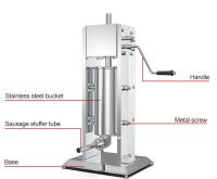 China 110V/220V Sausage Stuffer 30 Capacity 15L Net Weight 33kg for Household 410*310*770mm for sale
