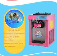 China High Productivity Soft Serve Ice Cream Machine 3 Flavor for Food Shop 504*705*1177mm for sale