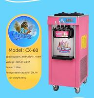 China High Productivity Soft Serve Ice Cream Machine 3 Flavor for Food Shop 504*705*1177mm for sale