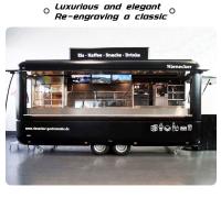 China Mini Food Truck Customized for Hot Dogs Ice Cream Pizza and BBQ Small Round Food Cart for sale