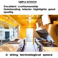 China Large Size Food Caravan Camper Kitchen Restaurant Fast Food Kiosk on Tow Bar Trailer for sale