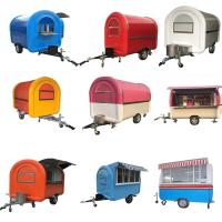 China Large Size Food Caravan Camper Kitchen Restaurant Fast Food Kiosk on Tow Bar Trailer for sale